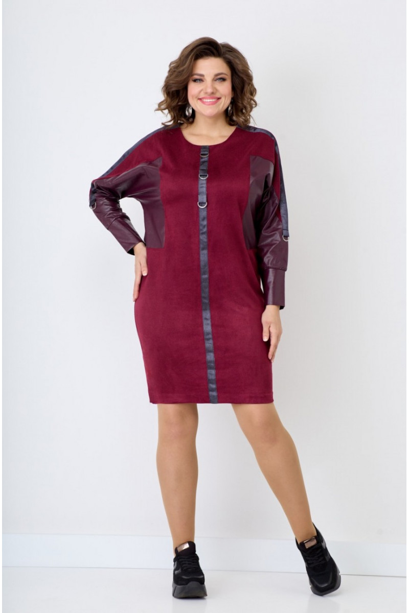 Платье Solomea Lux 772 бордо купить в Минске | Belorismoda